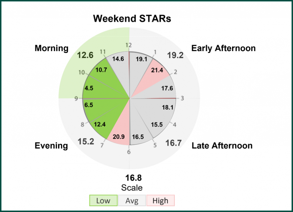 The STARs Clock : Visualizing Shopper to Labor Ratios – Digital Mortar